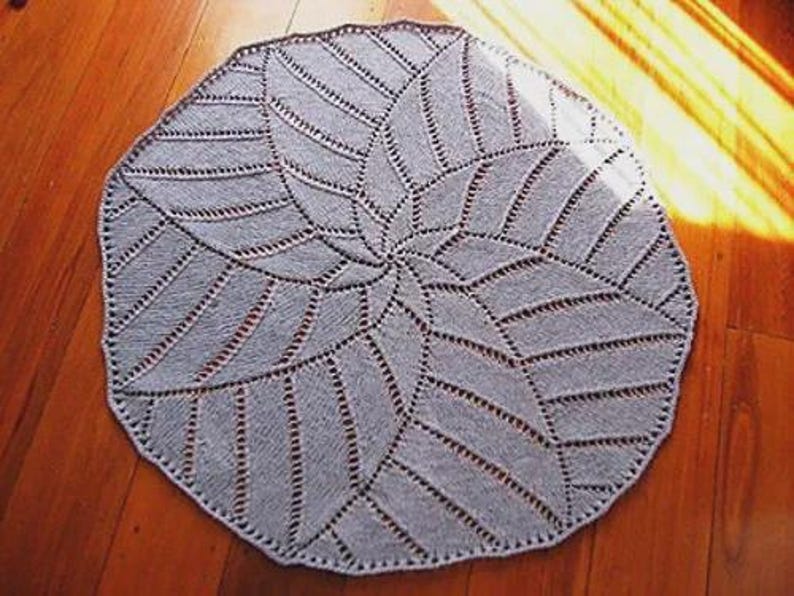 Radiating Star Blanket Knitting Pattern – Cozy Round Lap Blanket PDF ...