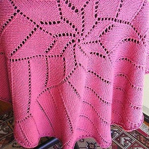 Radiating Star Blanket Knitting Pattern – Cozy Round Lap Blanket PDF ...