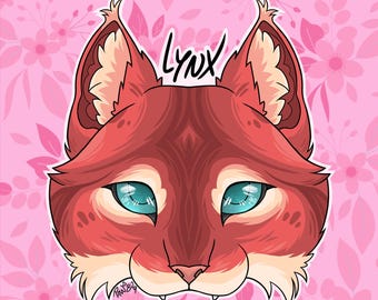 Airbrushed Canadian Lynx Therian Masks With Flowers and Leaves! - Etsy