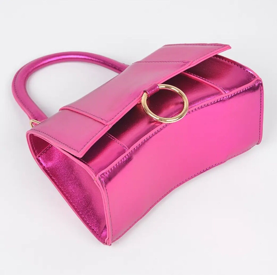 Metallic PU Top Handle Clutch (6 Colors) - Etsy