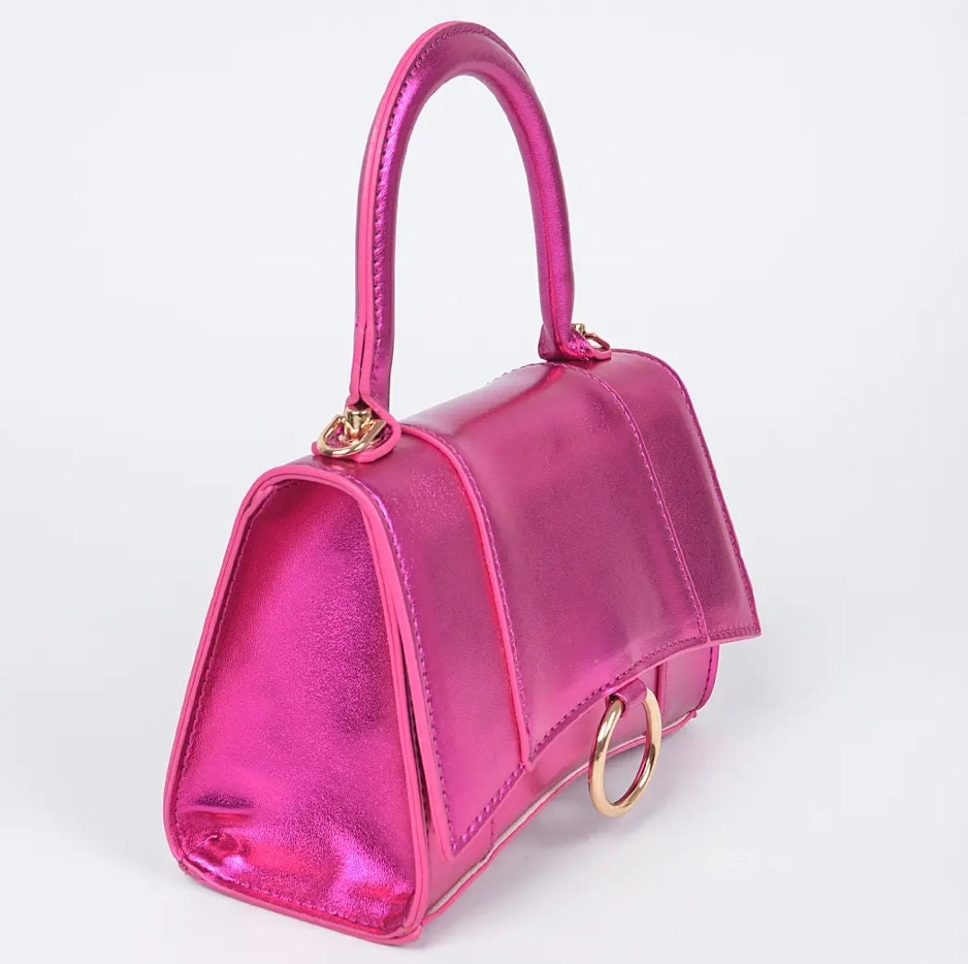 Metallic PU Top Handle Clutch (6 Colors) - Etsy