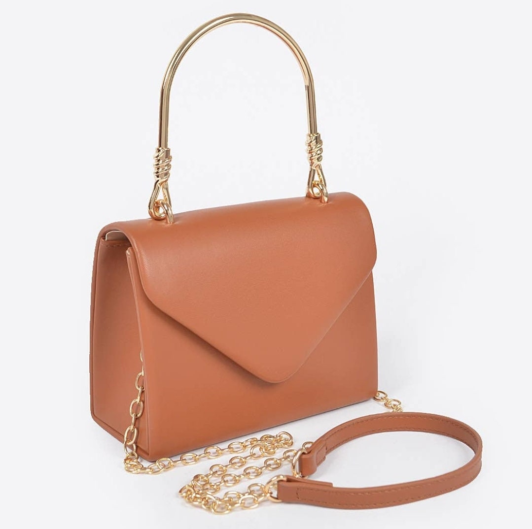 Vegan Metal Handle Bag (8 Colors) - Etsy