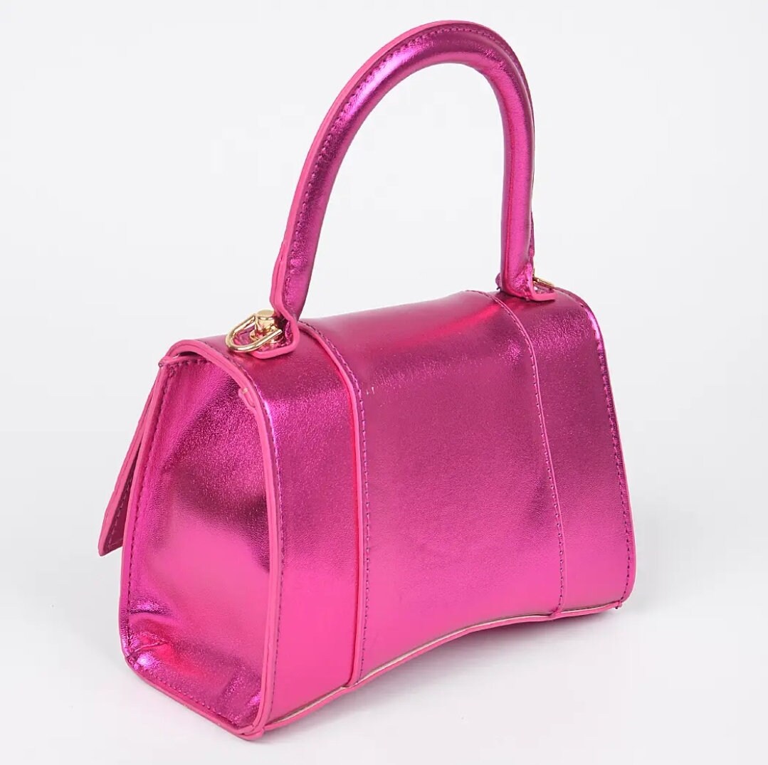Metallic PU Top Handle Clutch (6 Colors) - Etsy