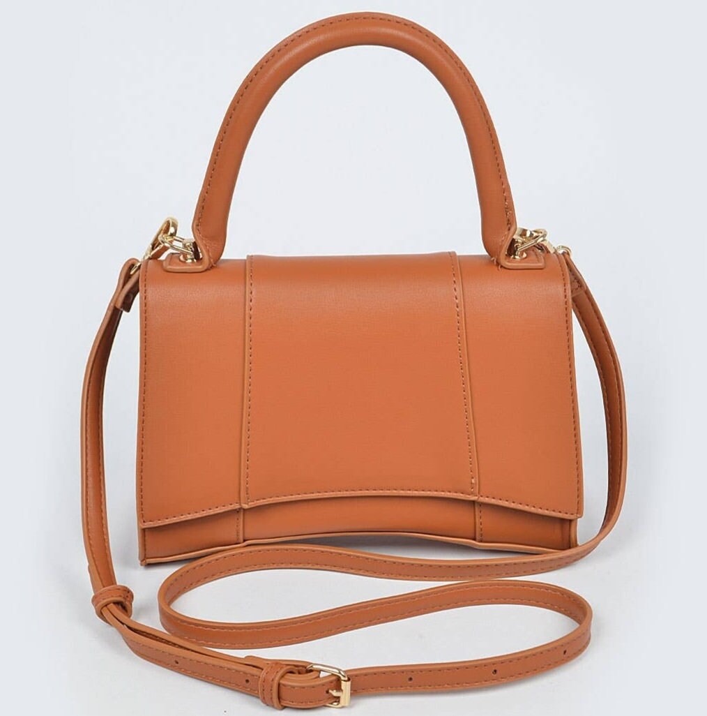 Faux Leather Top Handle Bag (6 Colors) - Etsy