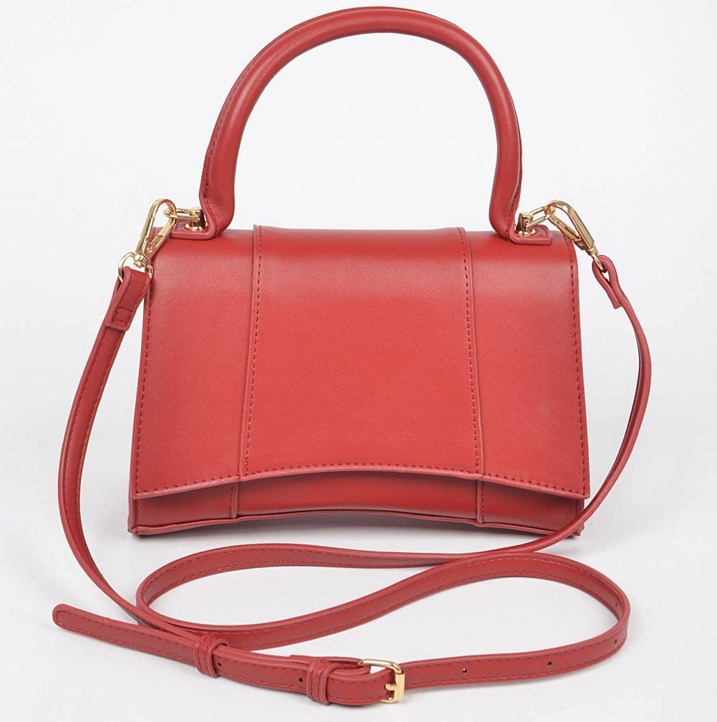 Faux Leather Top Handle Bag (6 Colors) - Etsy