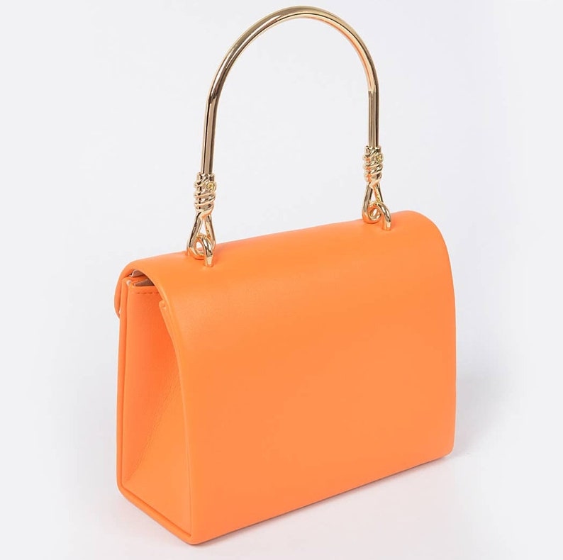 Vegan Metal Handle Bag (8 Colors) - Etsy