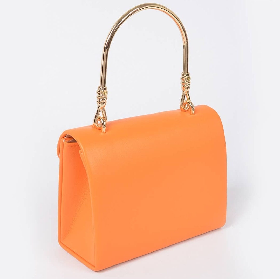 Vegan Metal Handle Bag (8 Colors) - Etsy