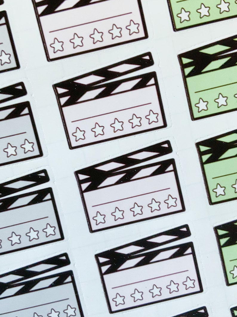 Movie Night Label With Rating Planner Sticker Sheet Scrapbook Stickers ...