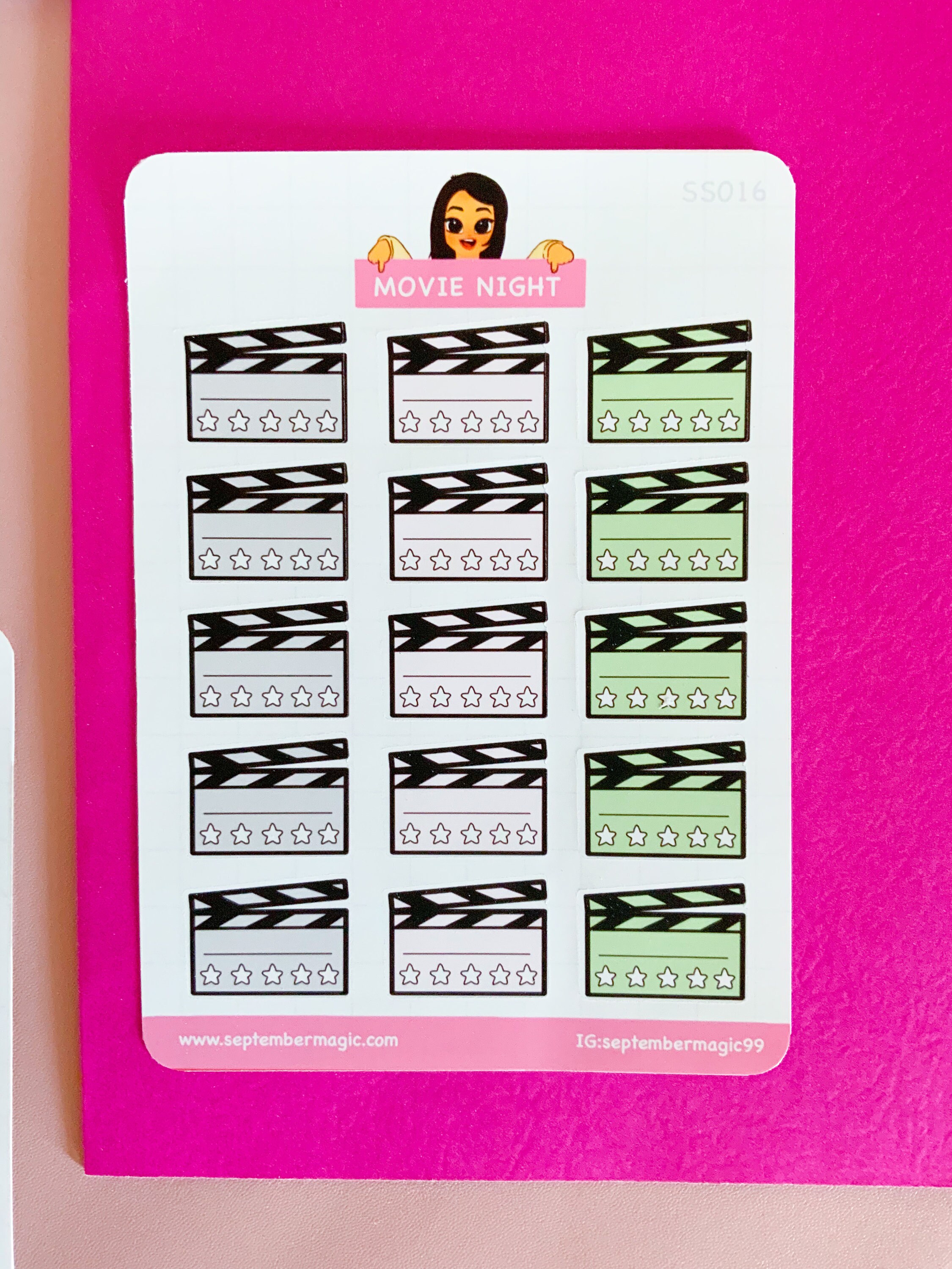 Movie Night Label With Rating Planner Sticker Sheet Scrapbook Stickers ...
