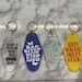 Funny Motel Keychains - Etsy