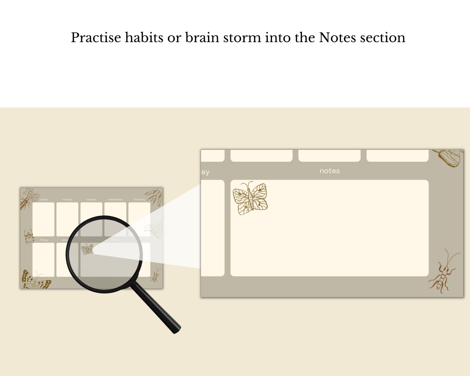 Weekly Planner Printable, Butterfly Planner, Planner Sheets, Monday or ...