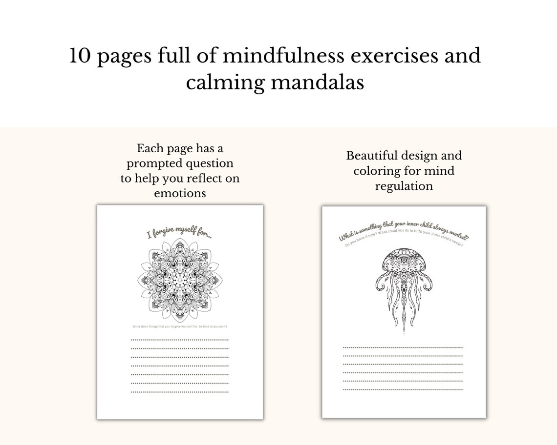 Mindfulness JOURNAL Meditation and RELAXING Self-reflection - Etsy