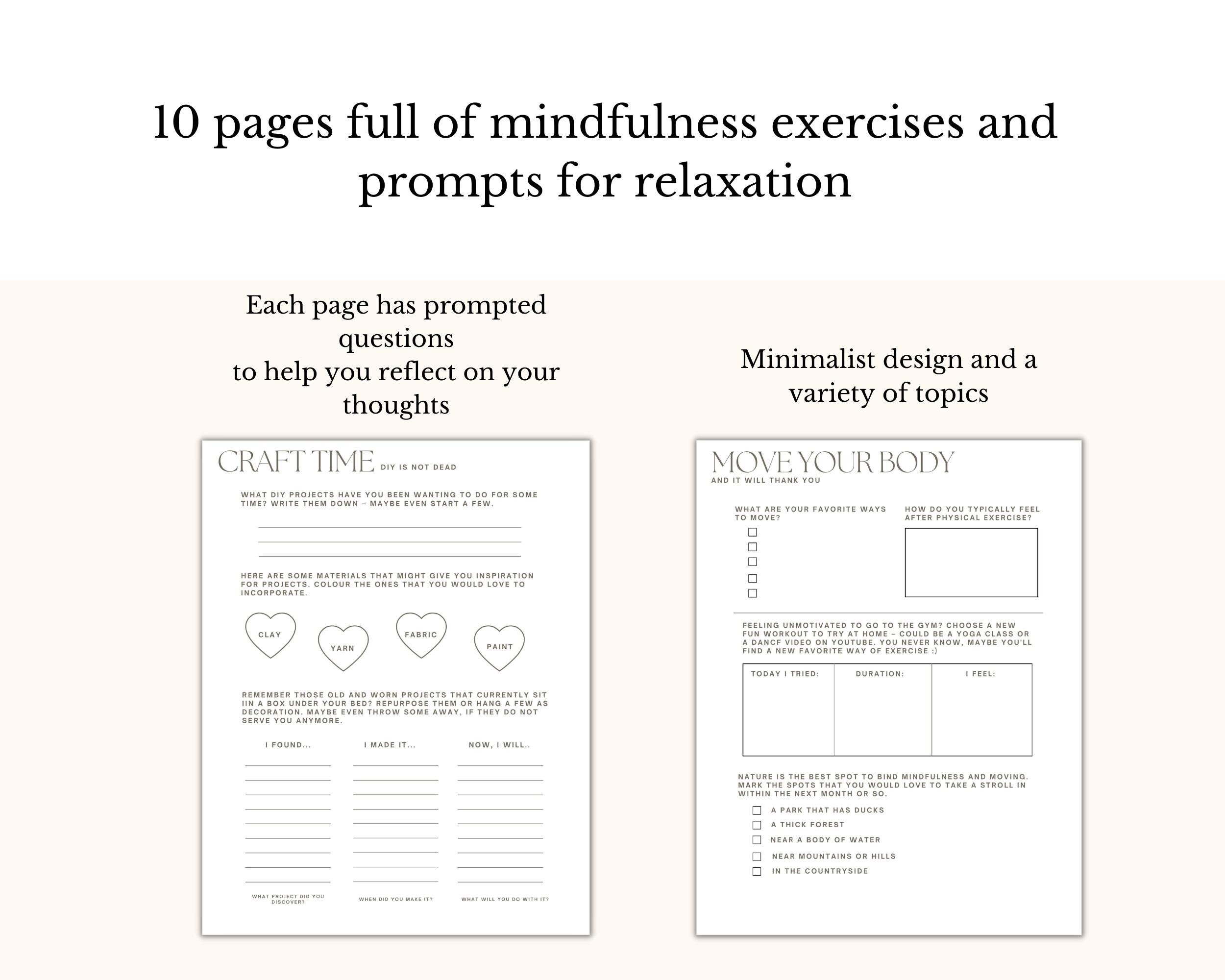 Mindful WORKBOOK, Exercises for a Calm Mind, Self-care Workbook ...