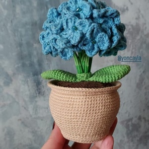 Crochet Hydrangea Flower & Pot Amigurumi Pattern (PDF) - Etsy
