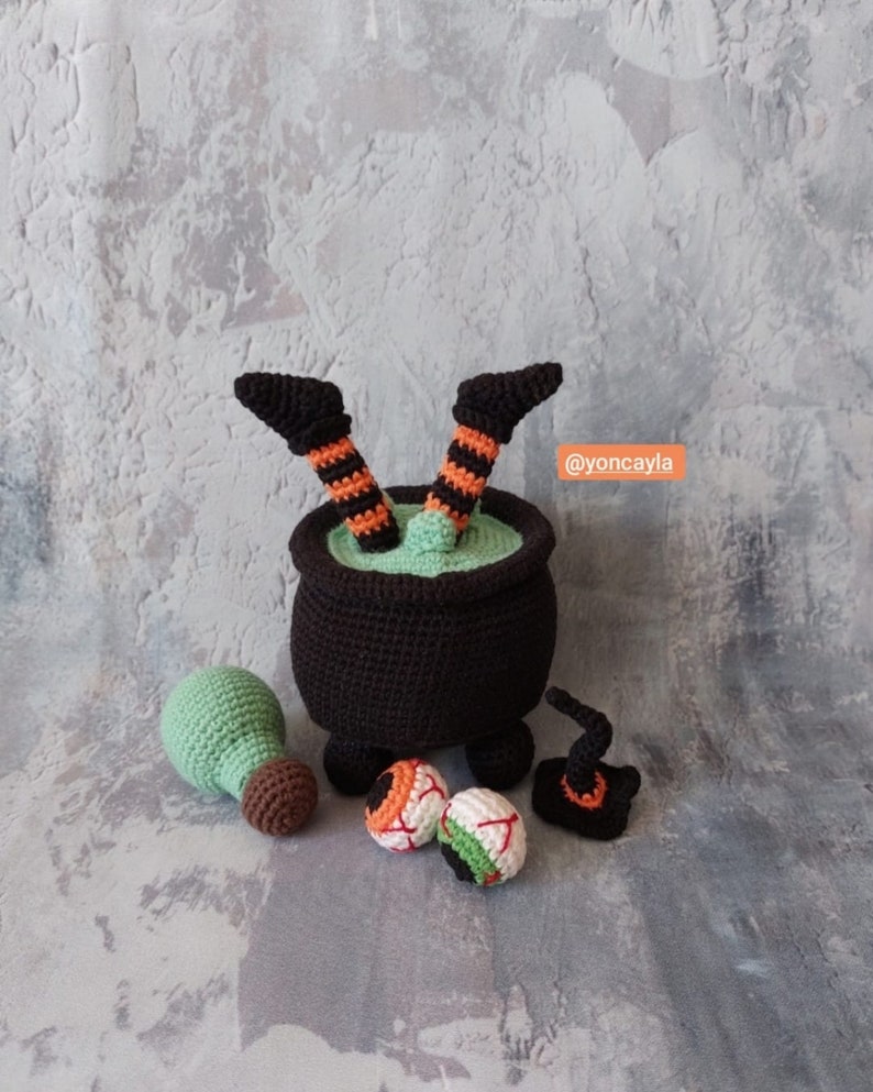 Crochet Halloween Cauldron Pattern: Amigurumi Witch Decor (PDF Pattern ...