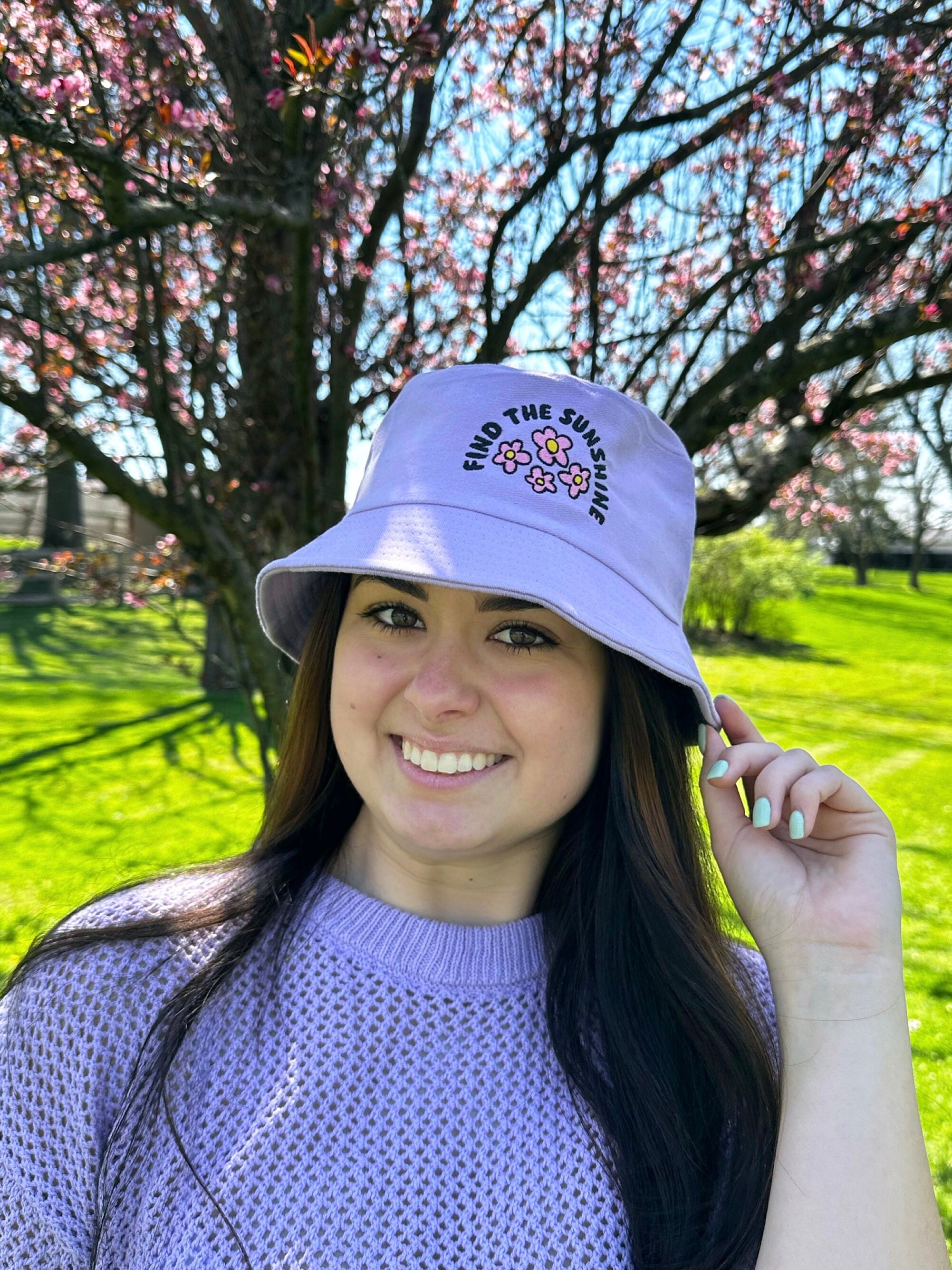 Find the Sunshine Embroidered Bucket Hat - Embroidered Hat, Custom ...