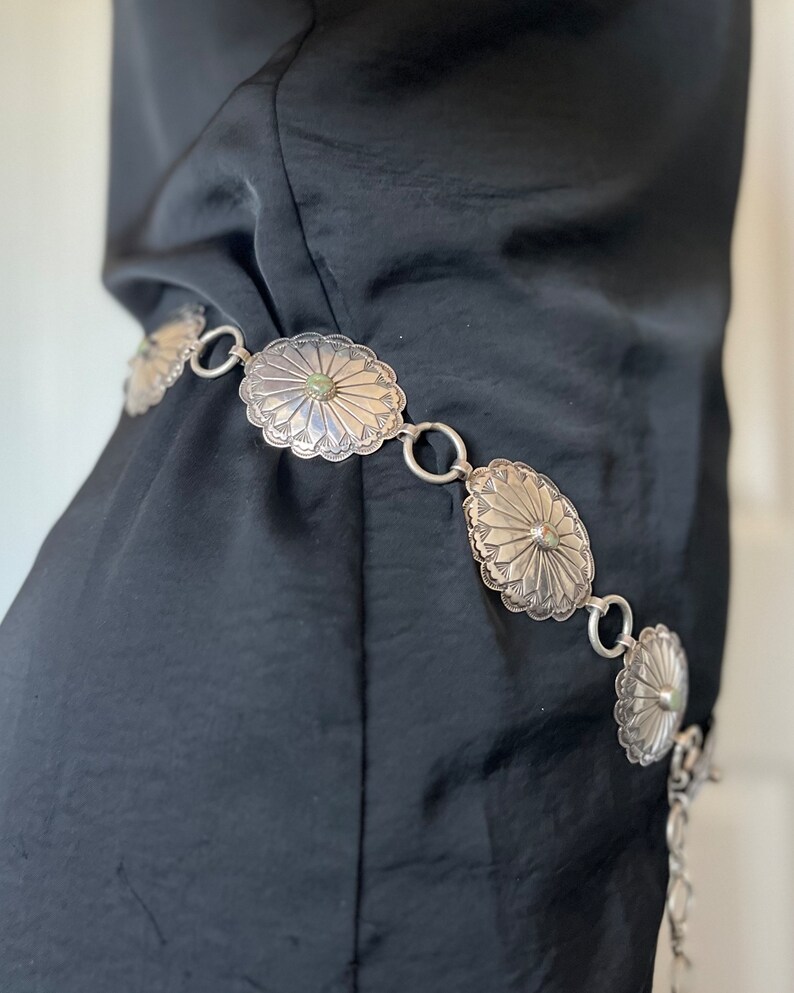 Authentic, Sterling Silver Belt With Genuine Turquoise Details - Etsy