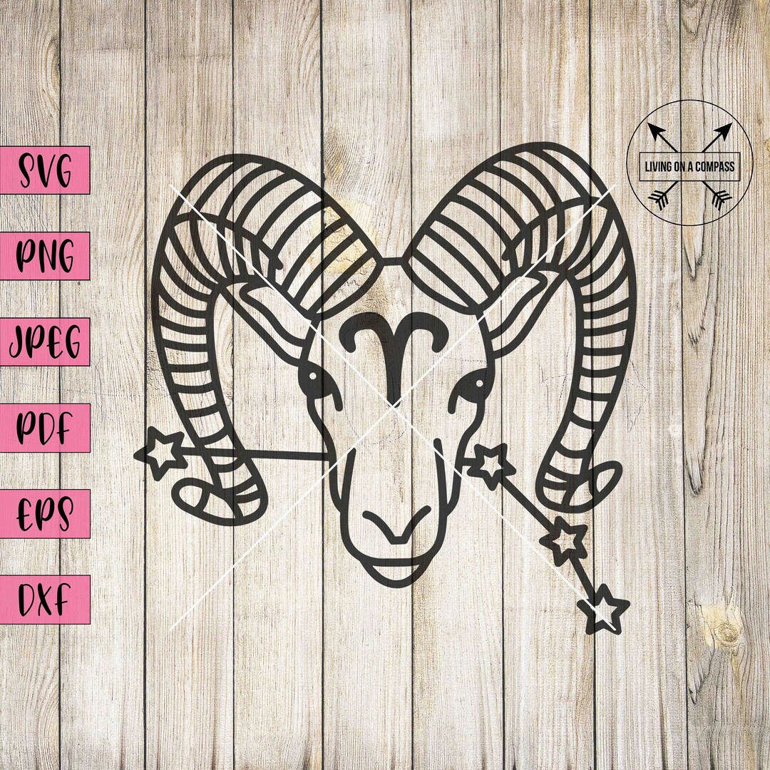 Ram Svg, Zodiac Sign Svg, Zodiac Sign Vector, Astrology Print ...