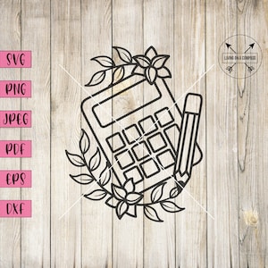 Calculator Svg, Pencil Svg, Math Svg, Math Art, Teacher Classroom Decor ...