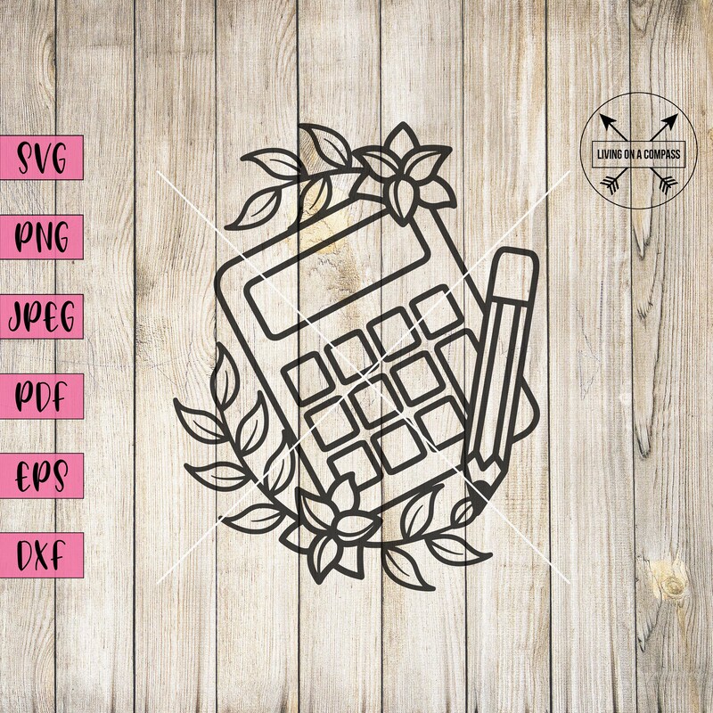 Calculator Svg - Etsy