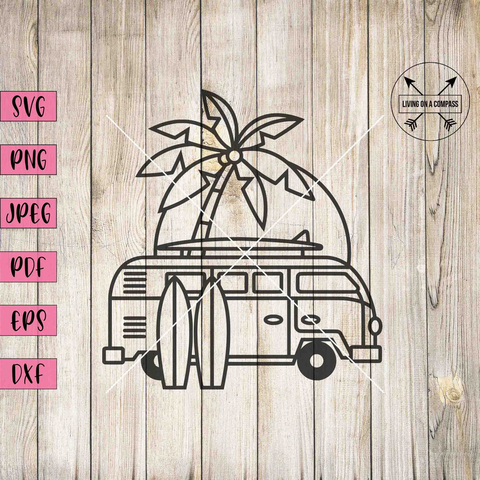 Van Svg, Beach Van, Hippie Car, Hippie Svg, Hippie Clipart, Hippie ...