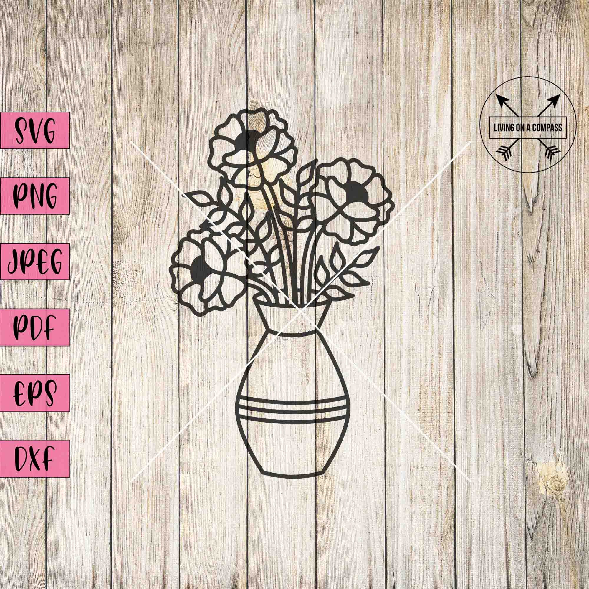 Flower Vase Pattern Clip Art