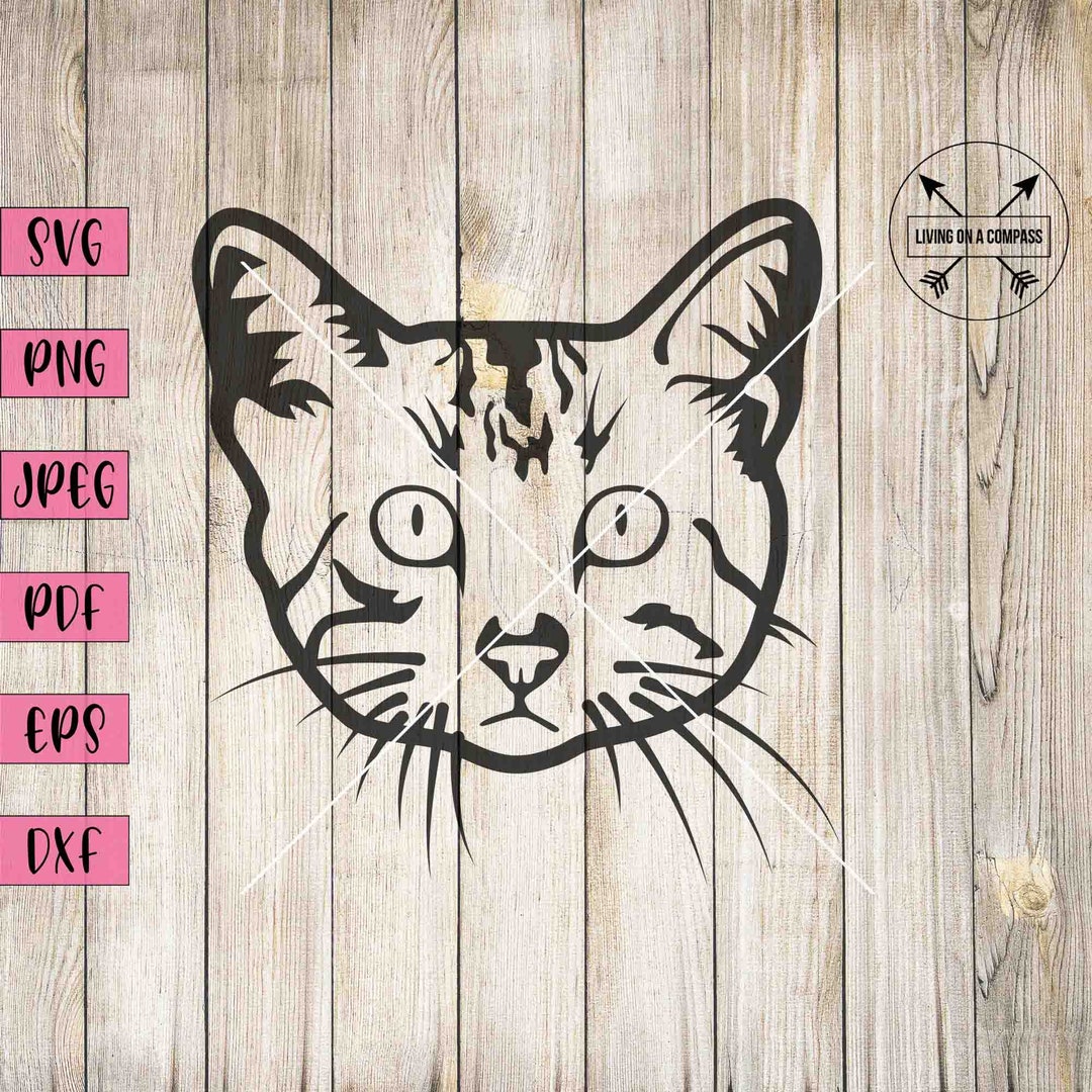 Egyptian Mau Cat, Egyptian Mau Svg, Cat Svg, Cat Clipart, Cat Face Svg ...