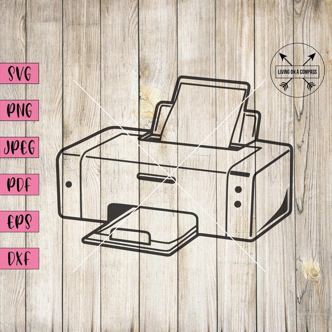 Printer Svg, Office Decal, Instant Download Print, Office Supplies for ...