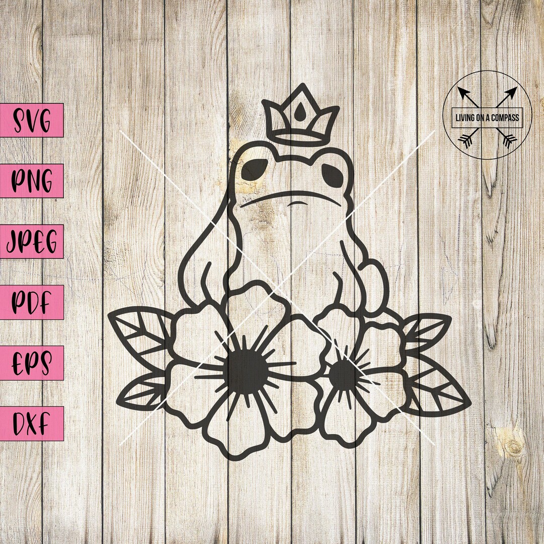Frog Svg, Frog Clipart, Toad Svg, Frog Sticker, Frog Stickers, Frog Art ...