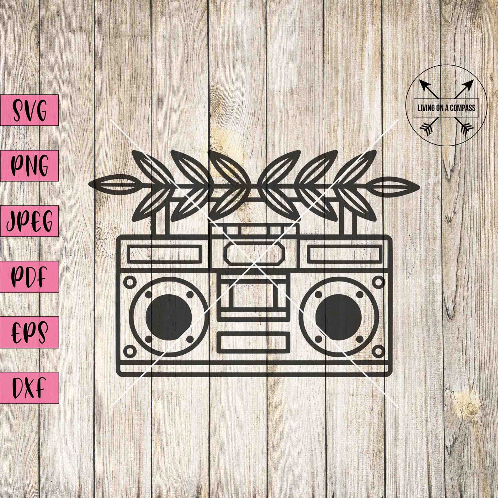Boombox Svg, Music Clipart, Retro Boombox, Radio Svg, Party Clipart ...
