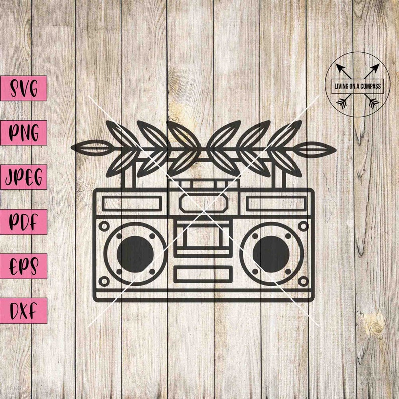 Boombox Svg, Music Clipart, Retro Boombox, Radio Svg, Party Clipart ...