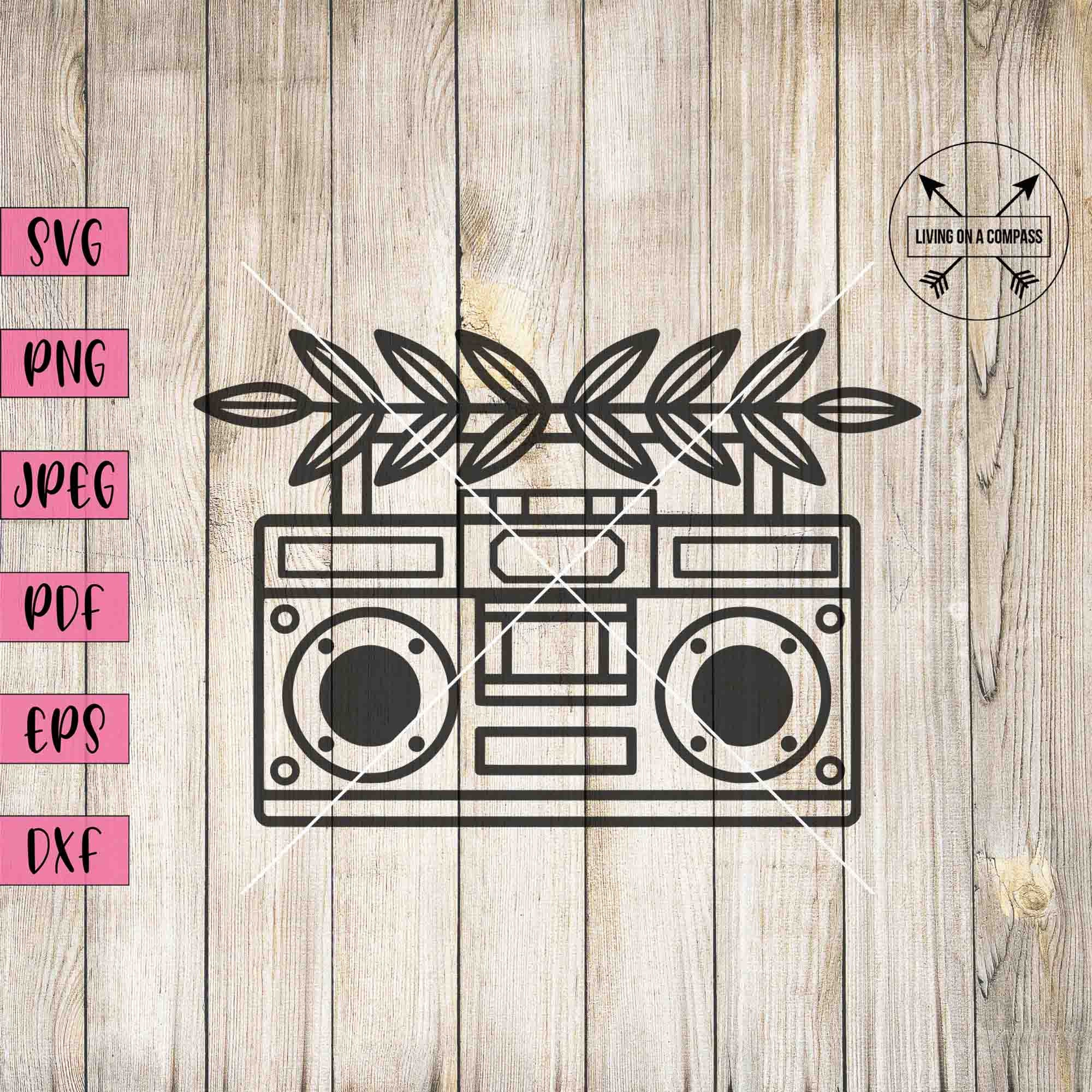 Boombox Svg, Music Clipart, Retro Boombox, Radio Svg, Party Clipart ...
