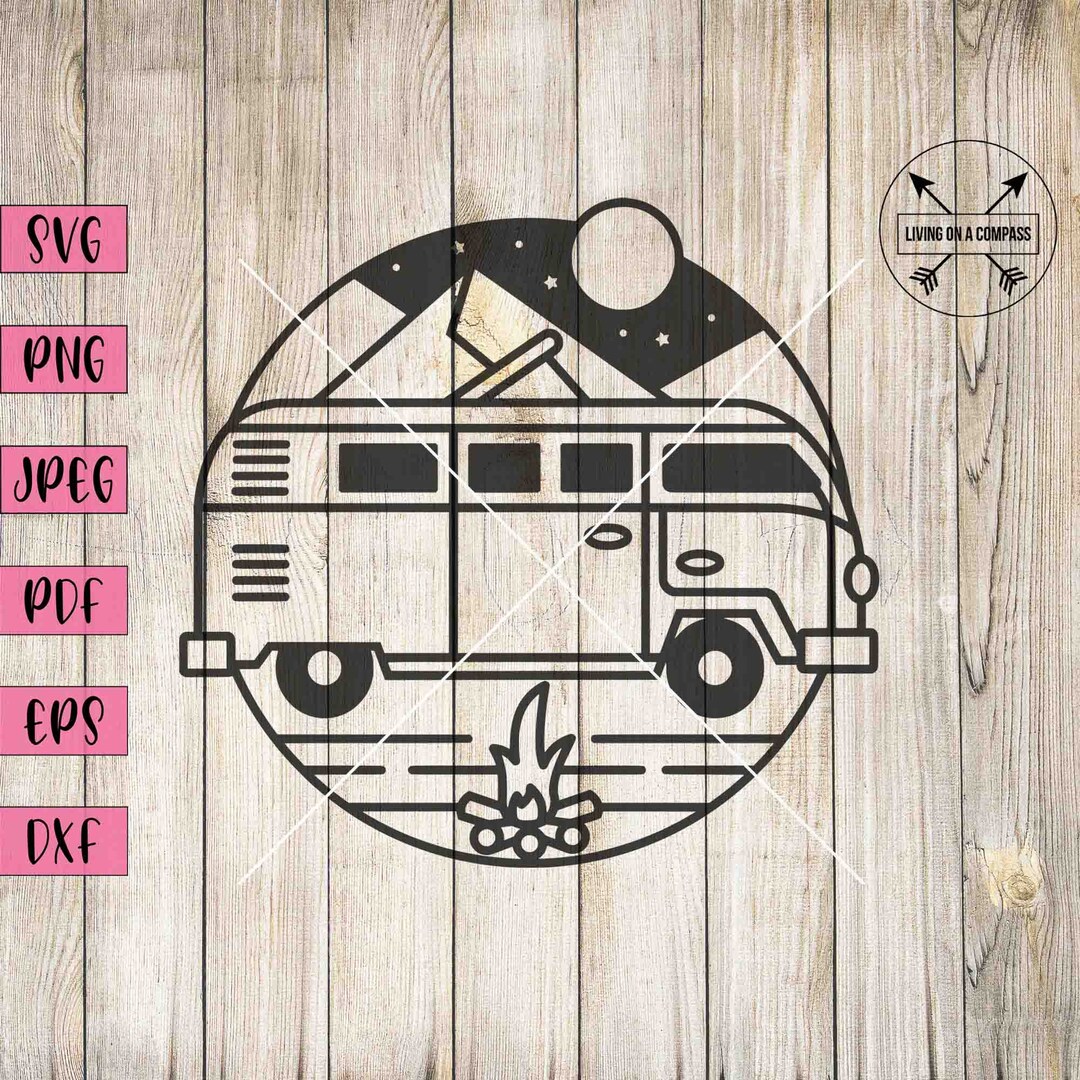 Van Svg, Van Png, Camper Decor, Camper Svg, Travel Stickers, Travel ...