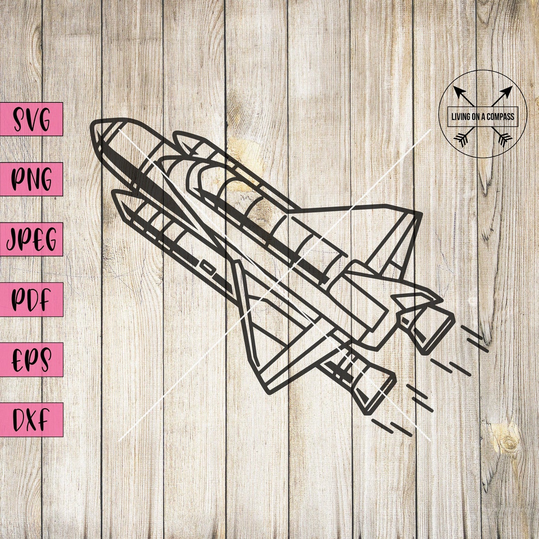 Rocket Svg, Rocket Clipart, Space Shuttle, Space Shuttle Print, Space ...
