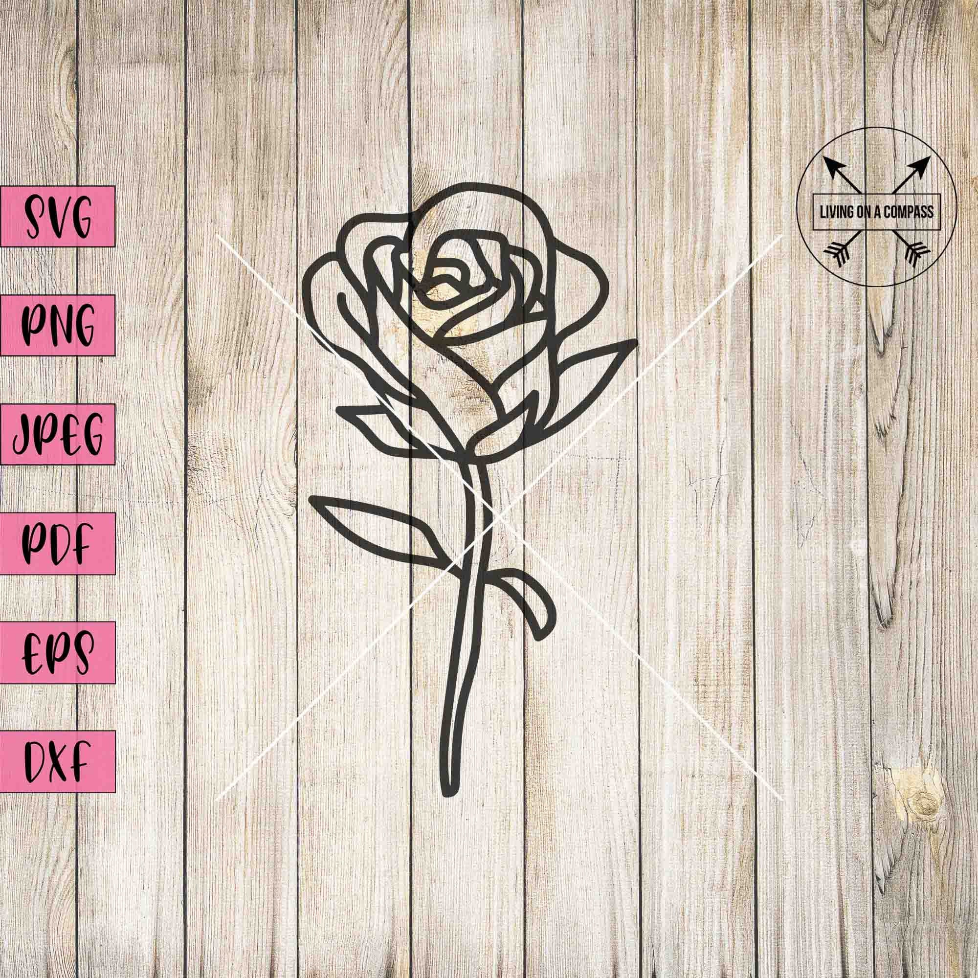 Rose Svg, Rose Png, Rose Vector, Rose Clipart, Rose Cut File, Rose ...