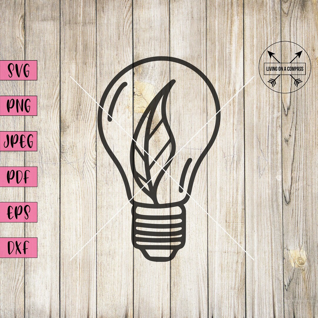 Ampoule svg, feuille svg, feuilles svg, feuilles art, feuille clipart ...