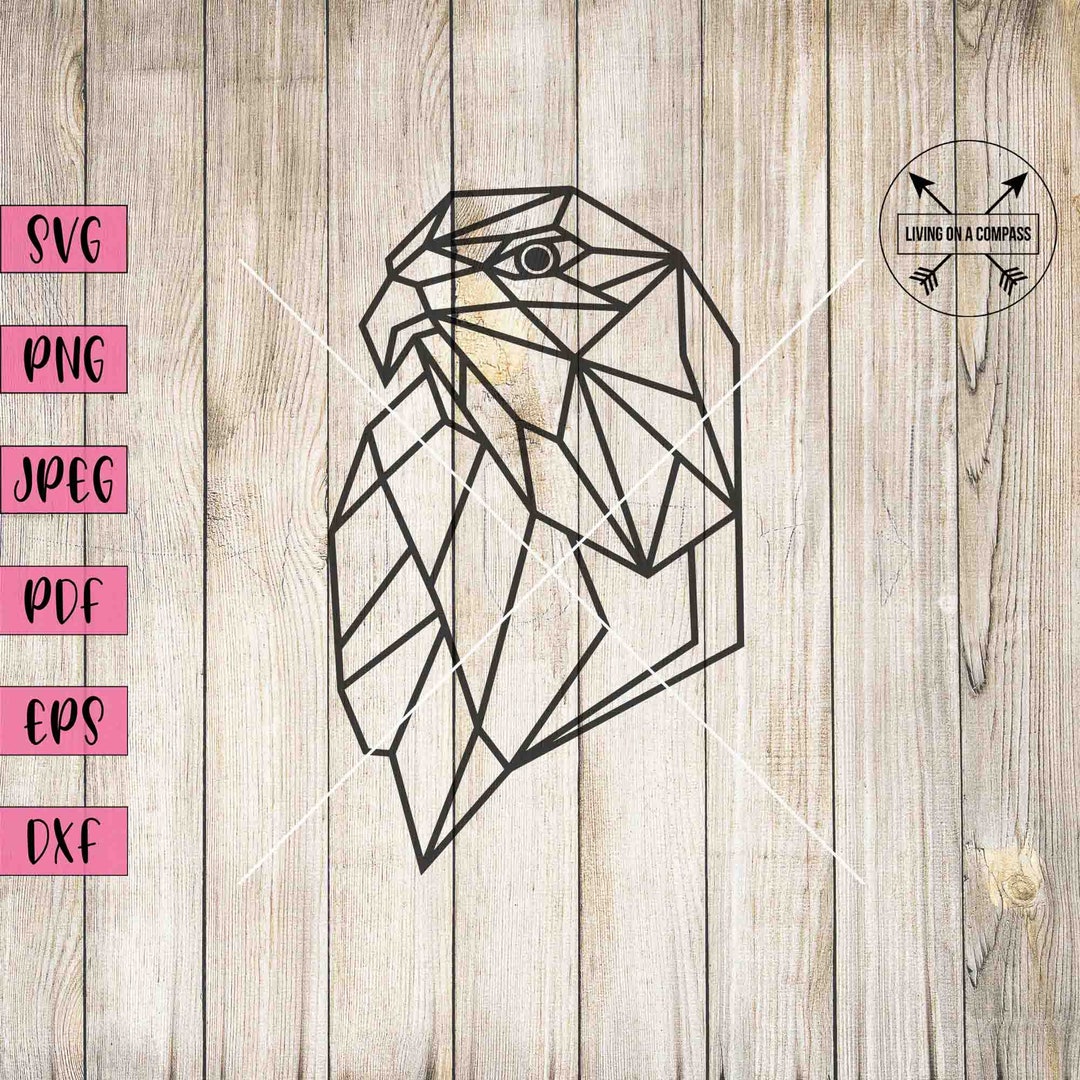 Geometric Eagle, Geometric Hawk, Eagle Svg, Eagle Clipart, Eagle Decal ...