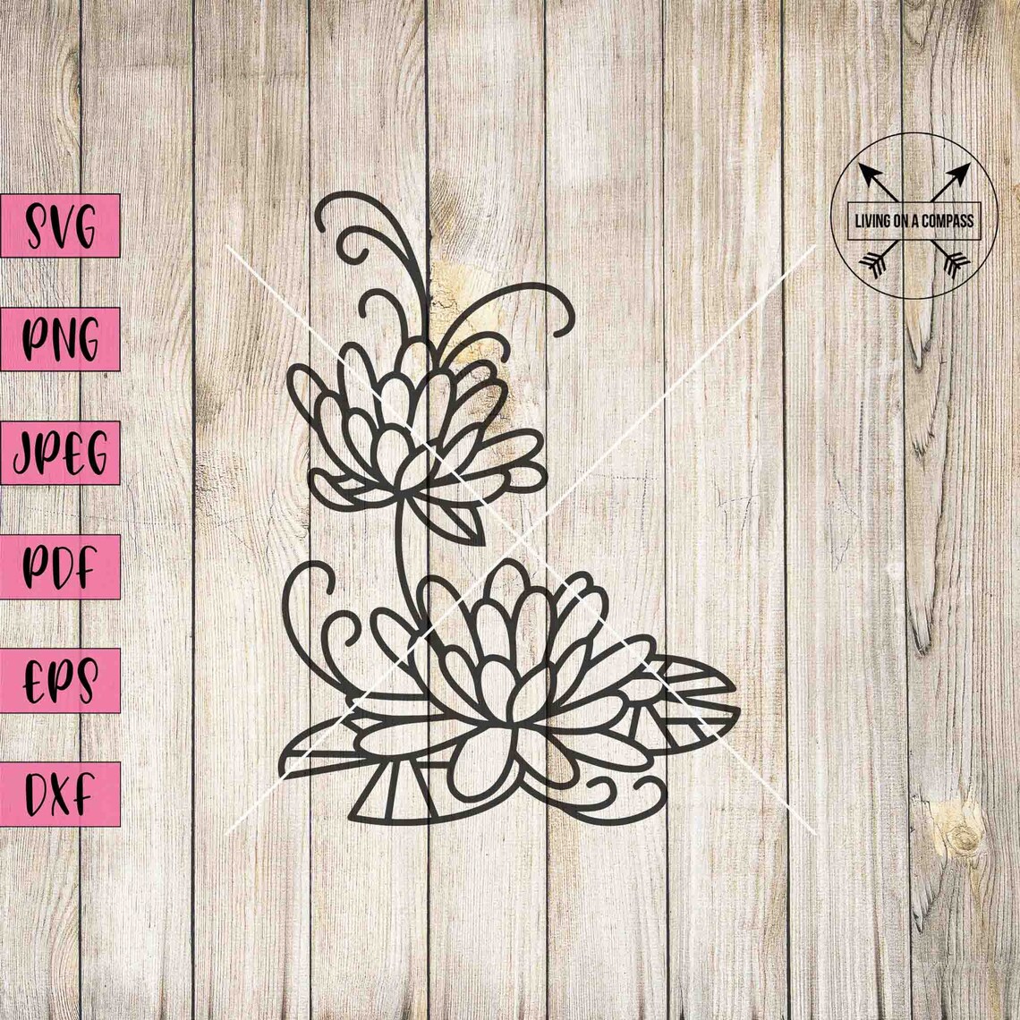 Flower Corner Svg Floral Corner Svg Flower Border Svg - Etsy