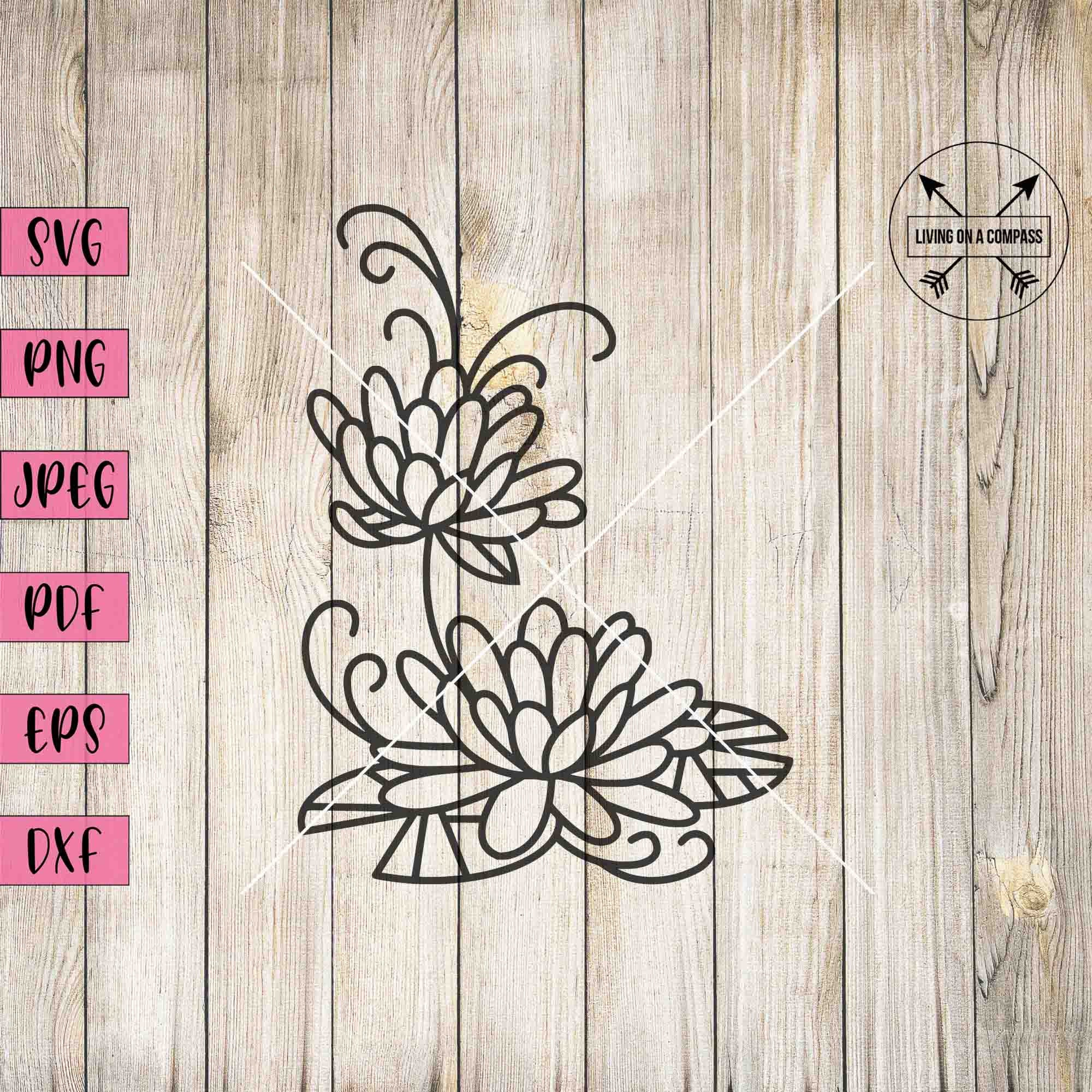 Flower Corner Svg Floral Corner Svg Flower Border Svg - Etsy