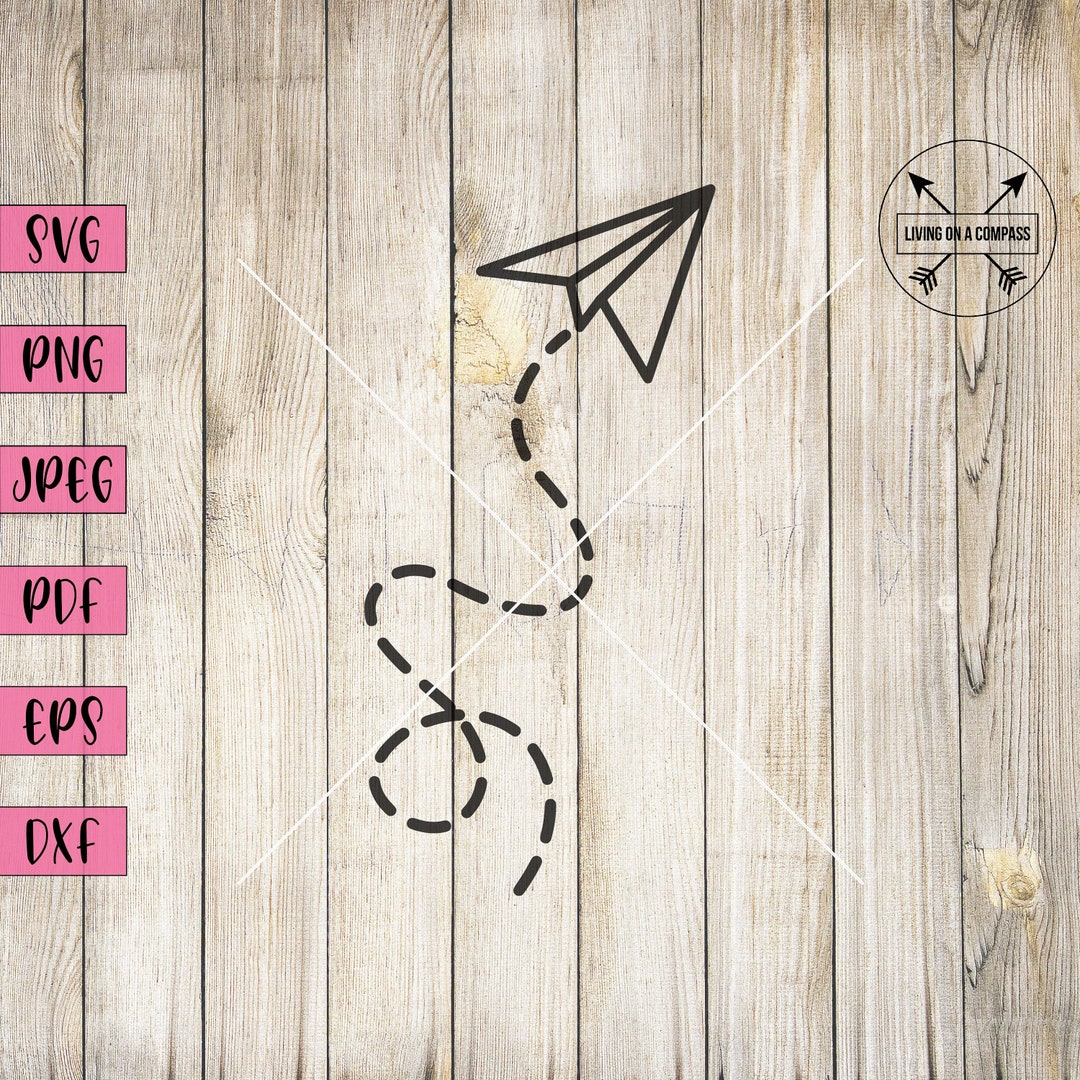 Avión svg, arte mural de aviación, svg de viaje, clipart de viaje, arte ...