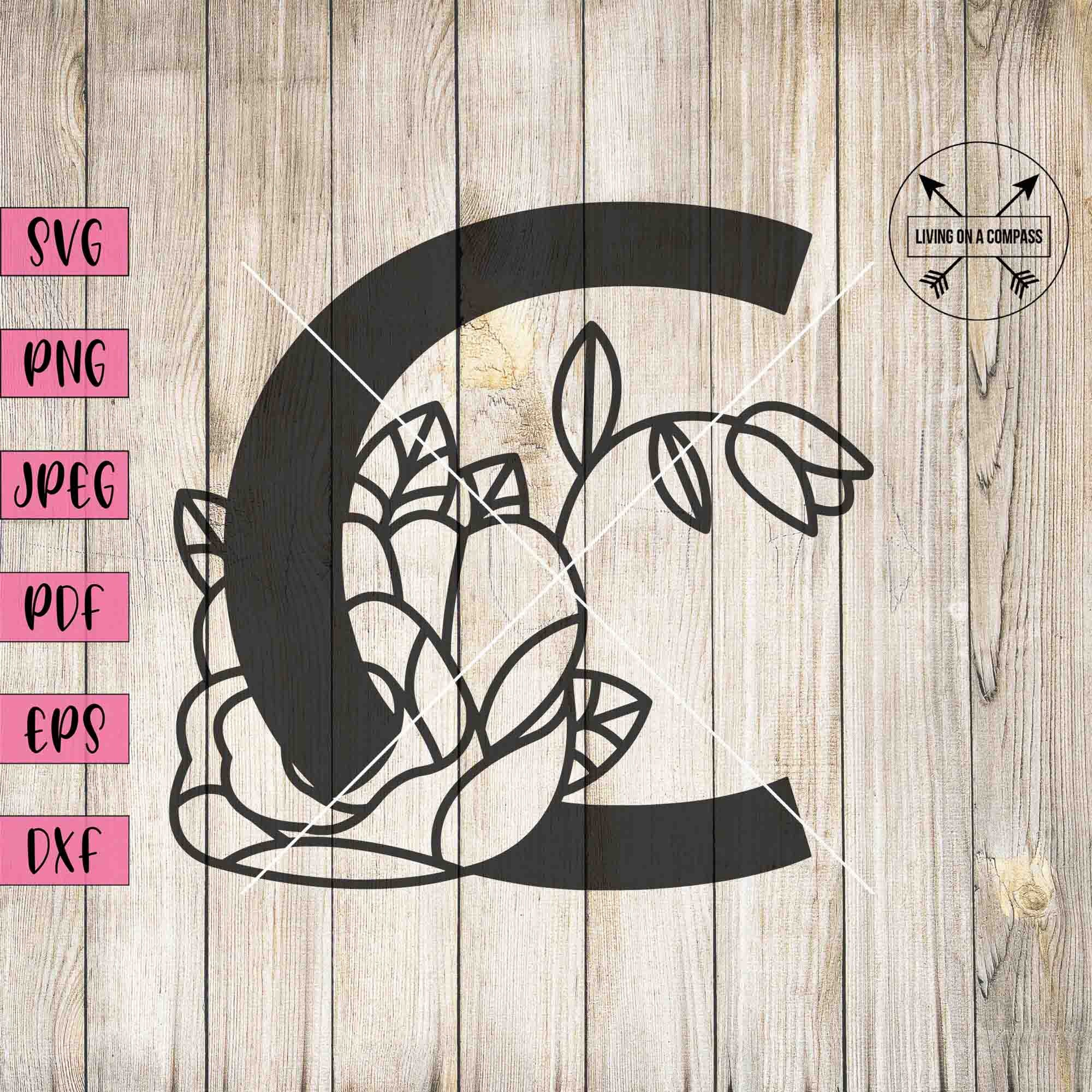 Floral Letter C Svg Floral Alphabet Svg Floral Letters - Etsy Australia