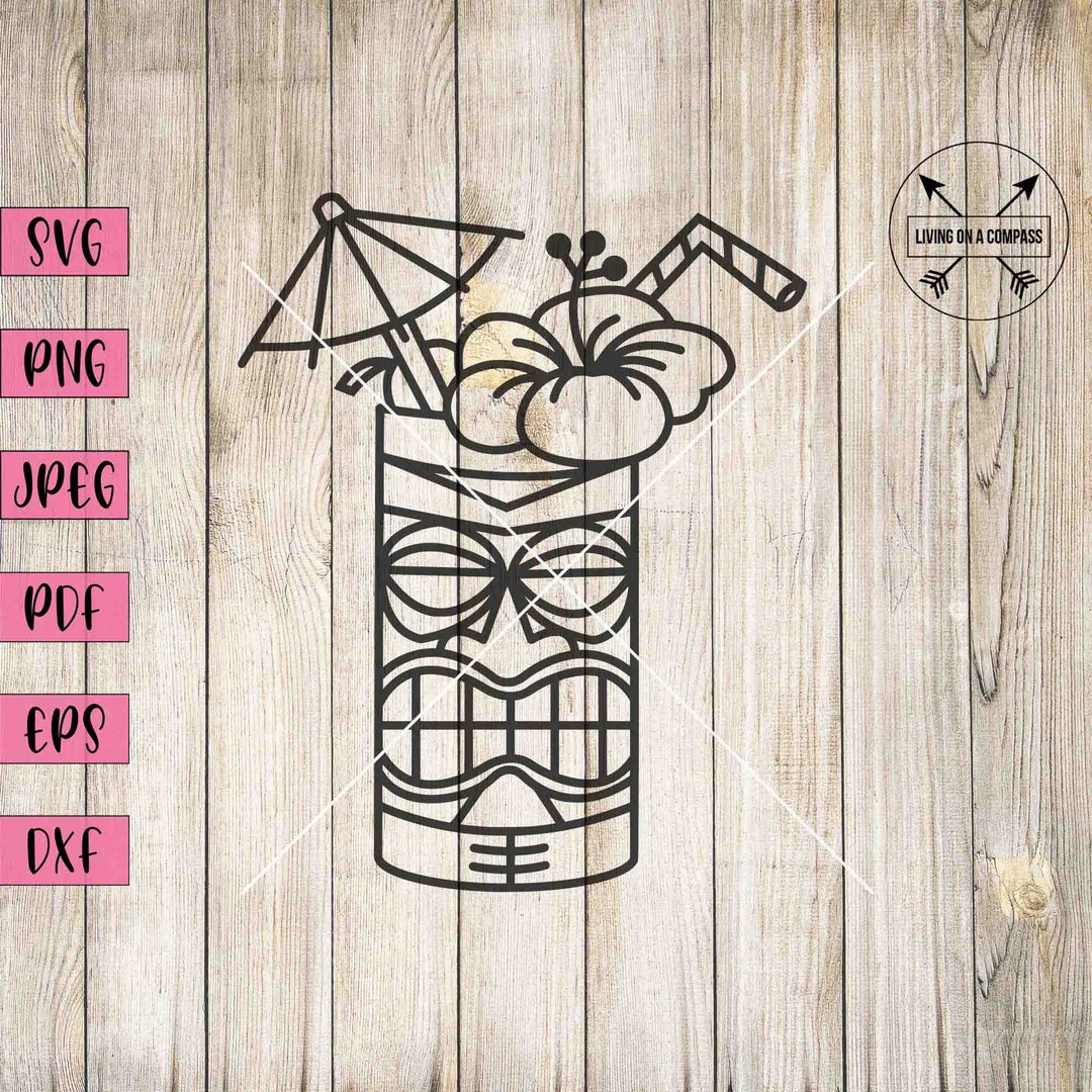 Tropical Drink Svg, Cocktail Png, Tropical Clipart, Summer Svg, Tiki ...