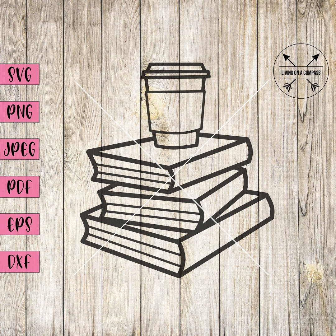 Coffee & Books Svg, Coffee Planner Stickers, Coffee Art Print, but ...