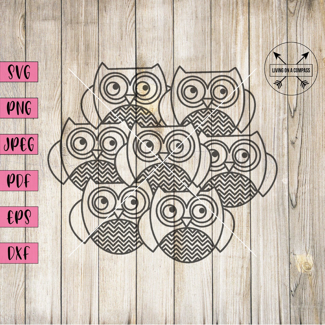 Owl Svg, Owl Pattern Svg, Owl Cut File, Bird Cut File, Commercial ...