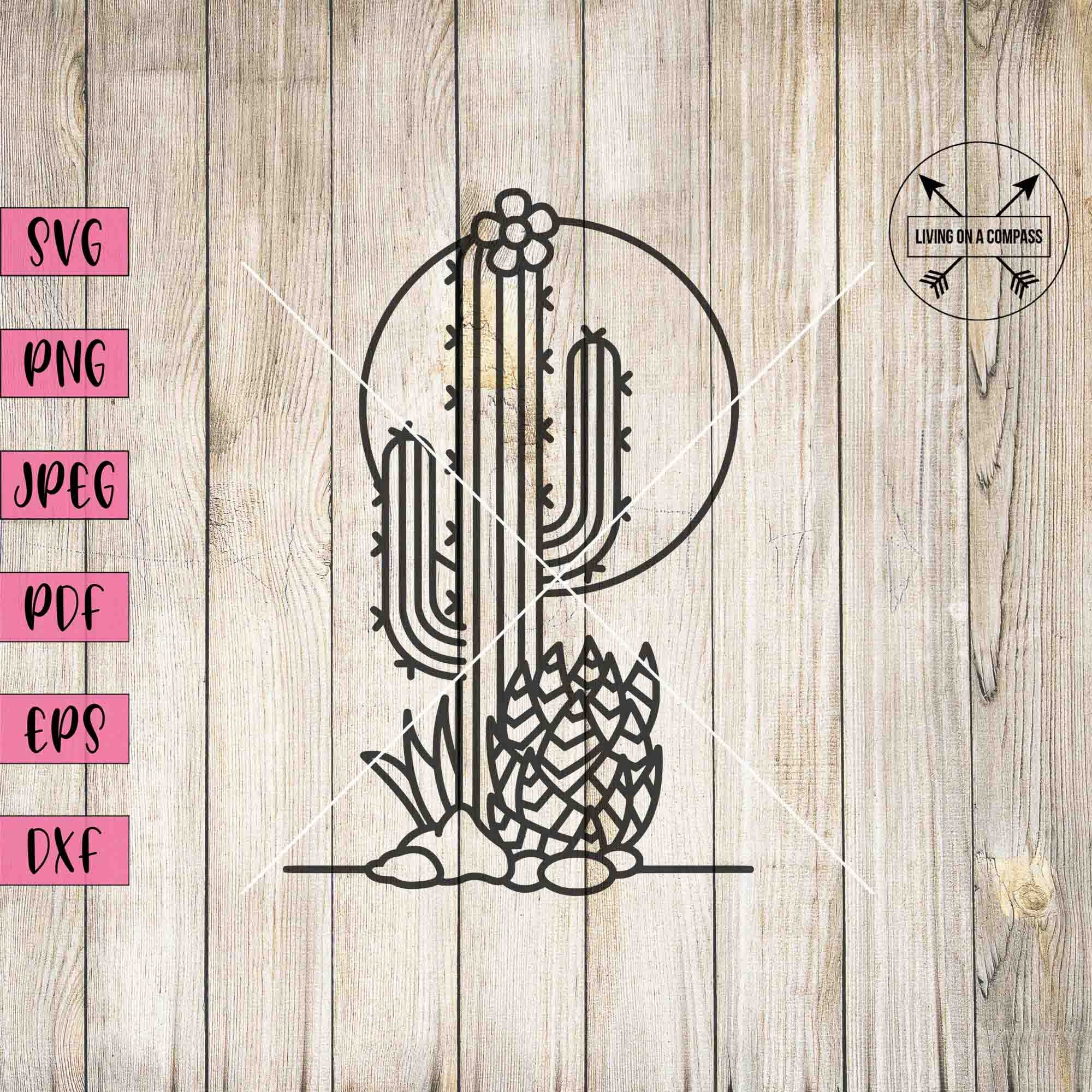 Cactus Svg, Succulent Svg, Desert Svg, Cactus Clipart, Succulent ...