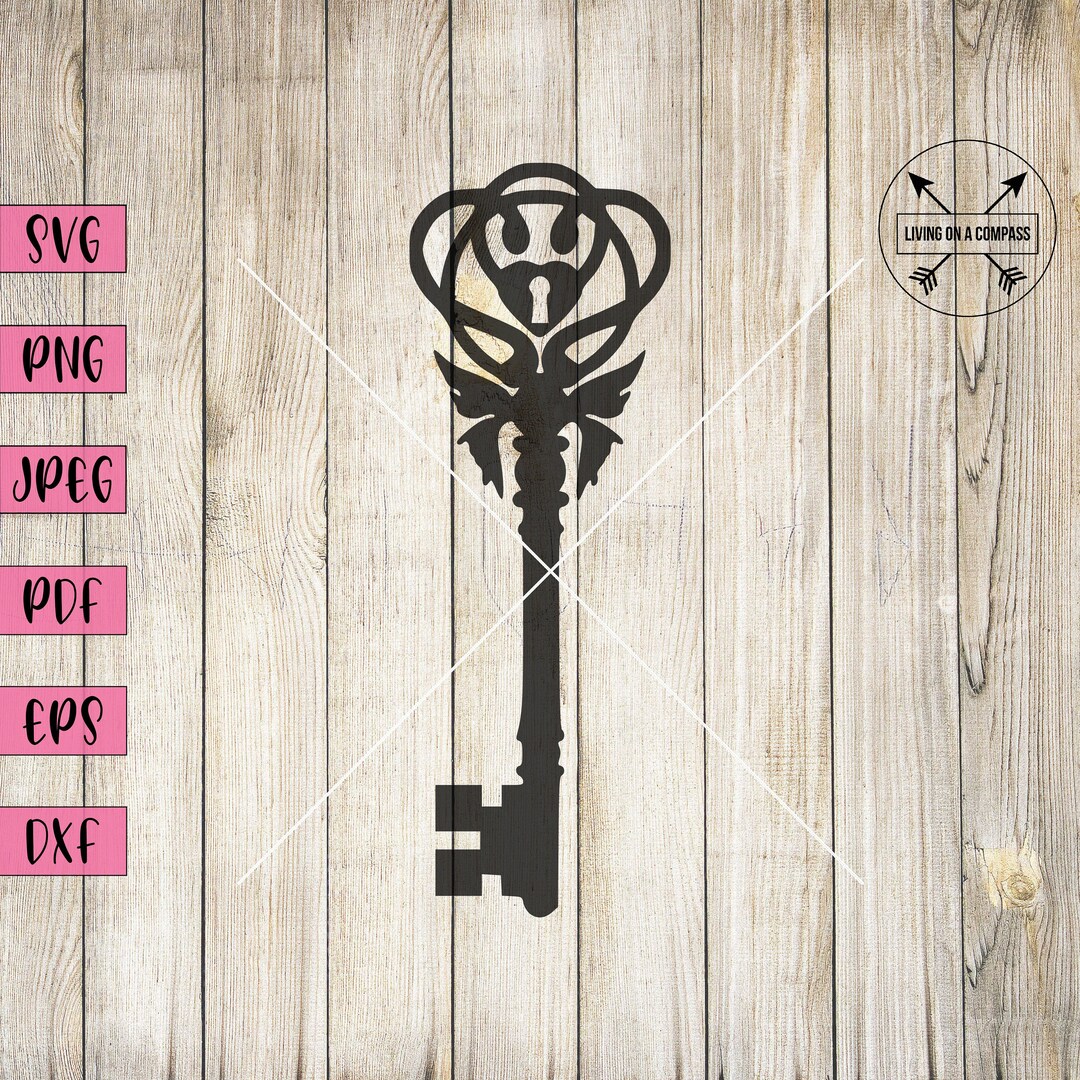 Skeleton Key, Lock and Key, Love Svg, Heart Svg, Skeleton Key Wall Art ...
