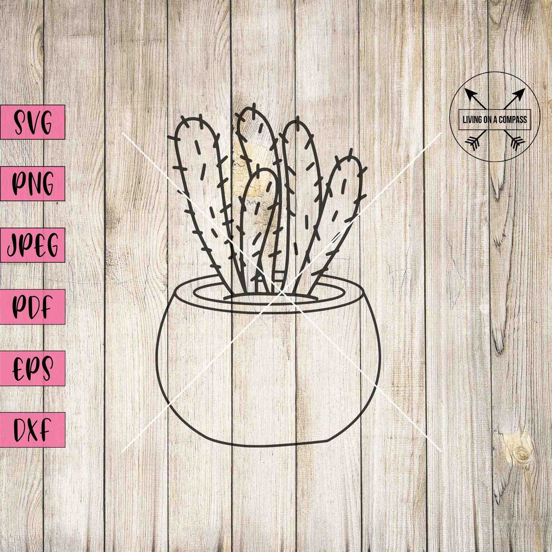 Cactus Svg, Cute Cactus Svg, Cute Cactus Clip Art, Cactus Clipart ...