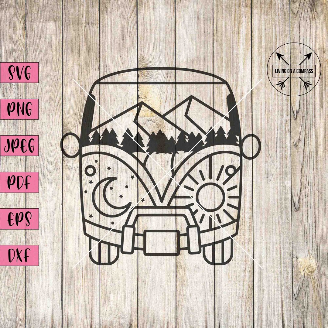 Van Svg, Van Png, Travel Svg, Travel Png, Travel Clipart, Vacation Svg ...