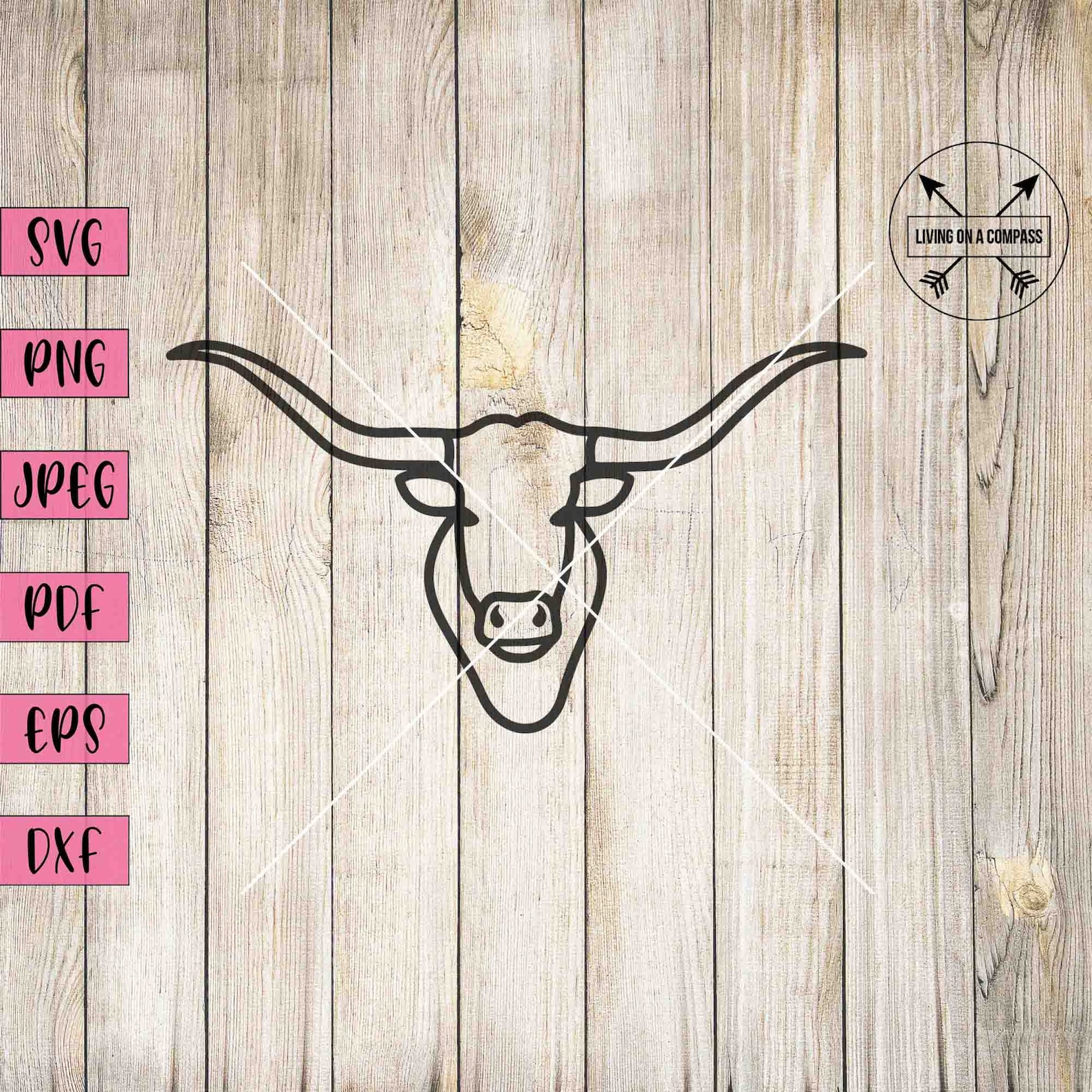 Longhorn Svg, Texas Longhorn Wall Art, Texas Longhorn Wall Decor ...