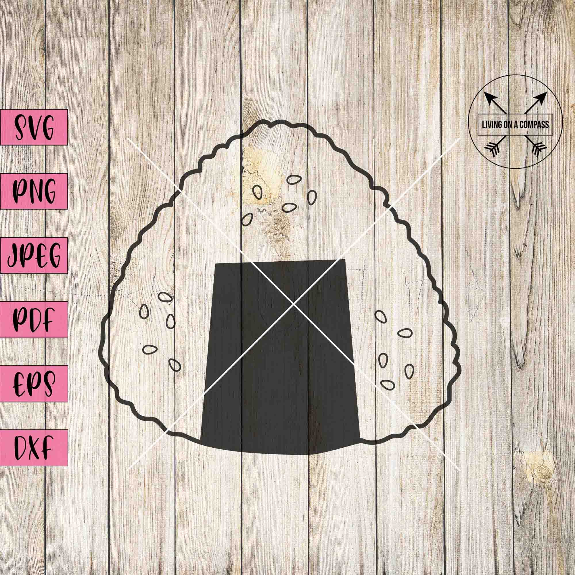 Onigiri Svg, Onigiri Vector, Onigiri Cut File, Japanese Food Clip Art ...